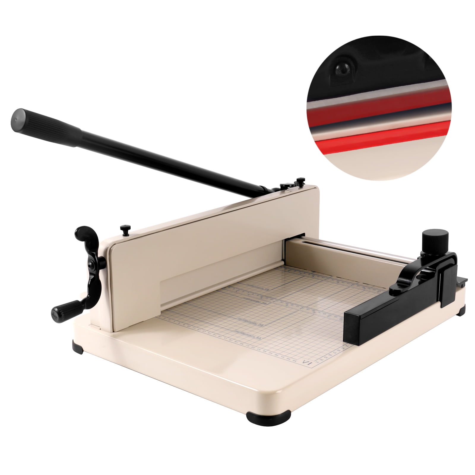 12" Guillotine A4 Paper Cutter, Adjustable Paper Clamps, Security Lock ...