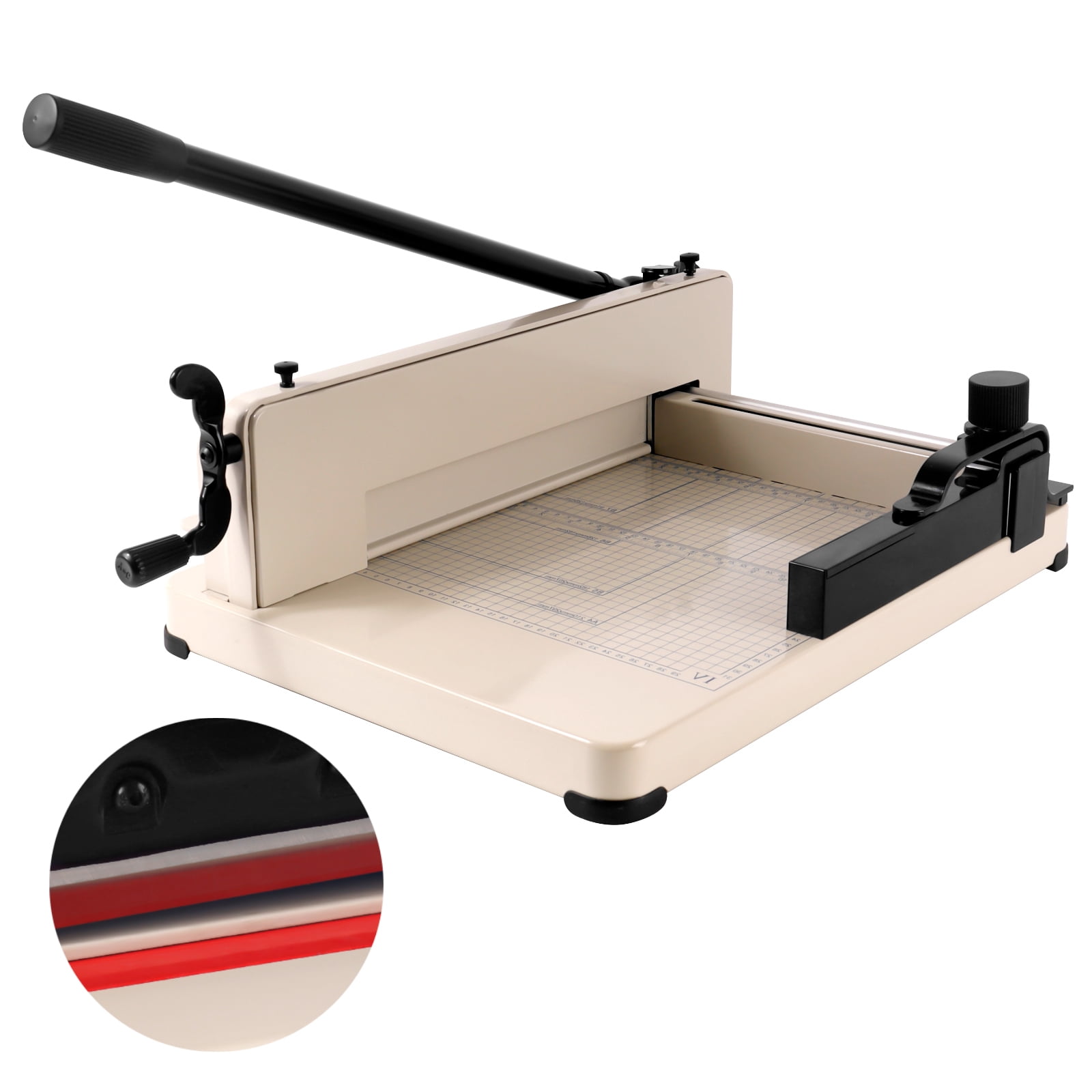 12" Guillotine A4 Paper Cutter, 400 Sheet Cutting Capacity, Adjustable ...