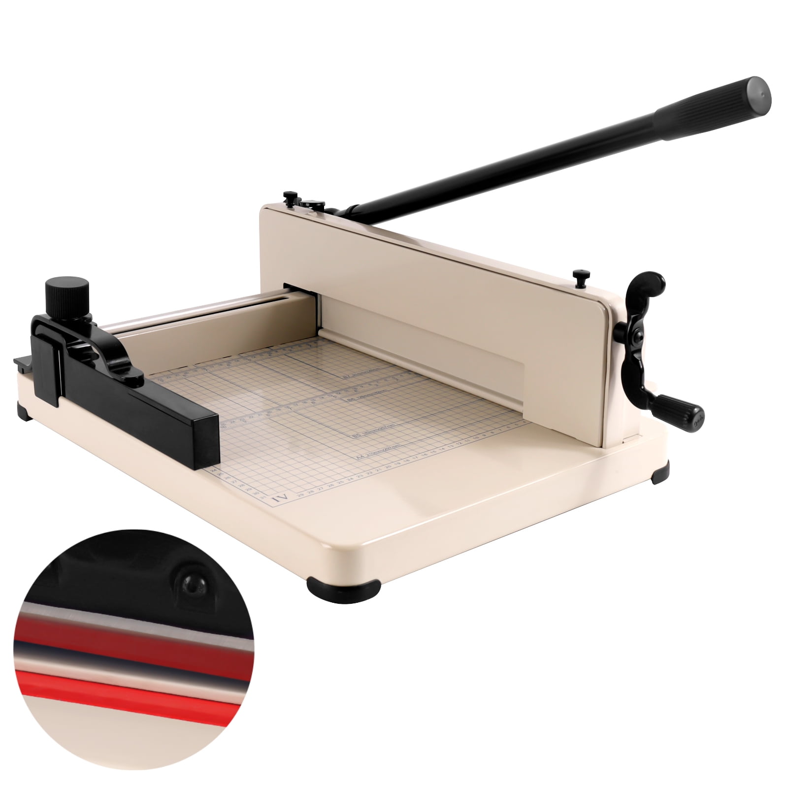 12" Guillotine A4 Paper Cutter, Solid Steel Construction, Adjustable ...