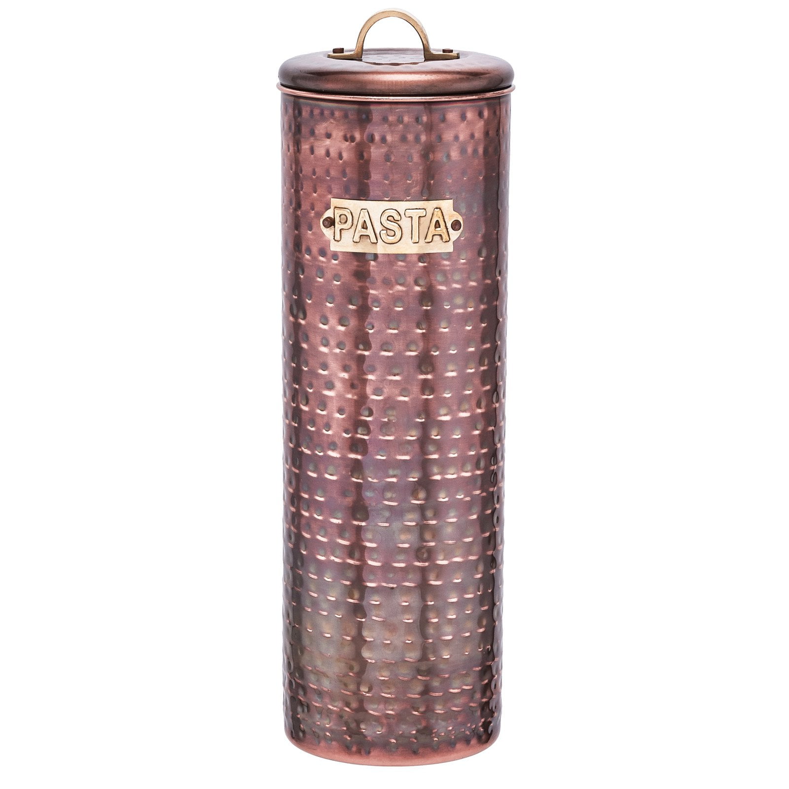 12" H. Hammered Antique Copper Pasta Canister w/Fresh Seal Cover ...