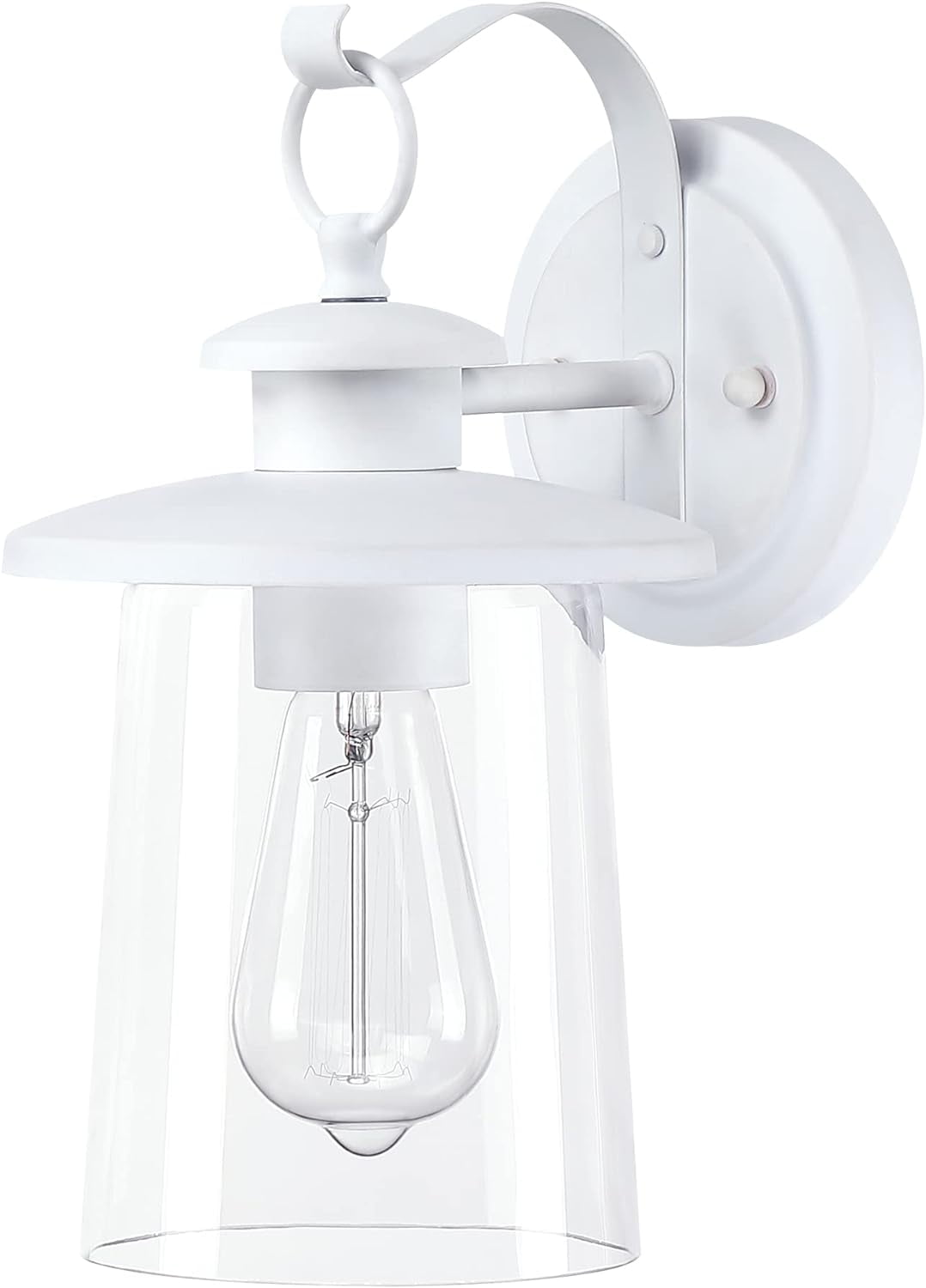 12"H Outdoor Wall Lights, Matte White Exterior Lighting Fixtures for ...