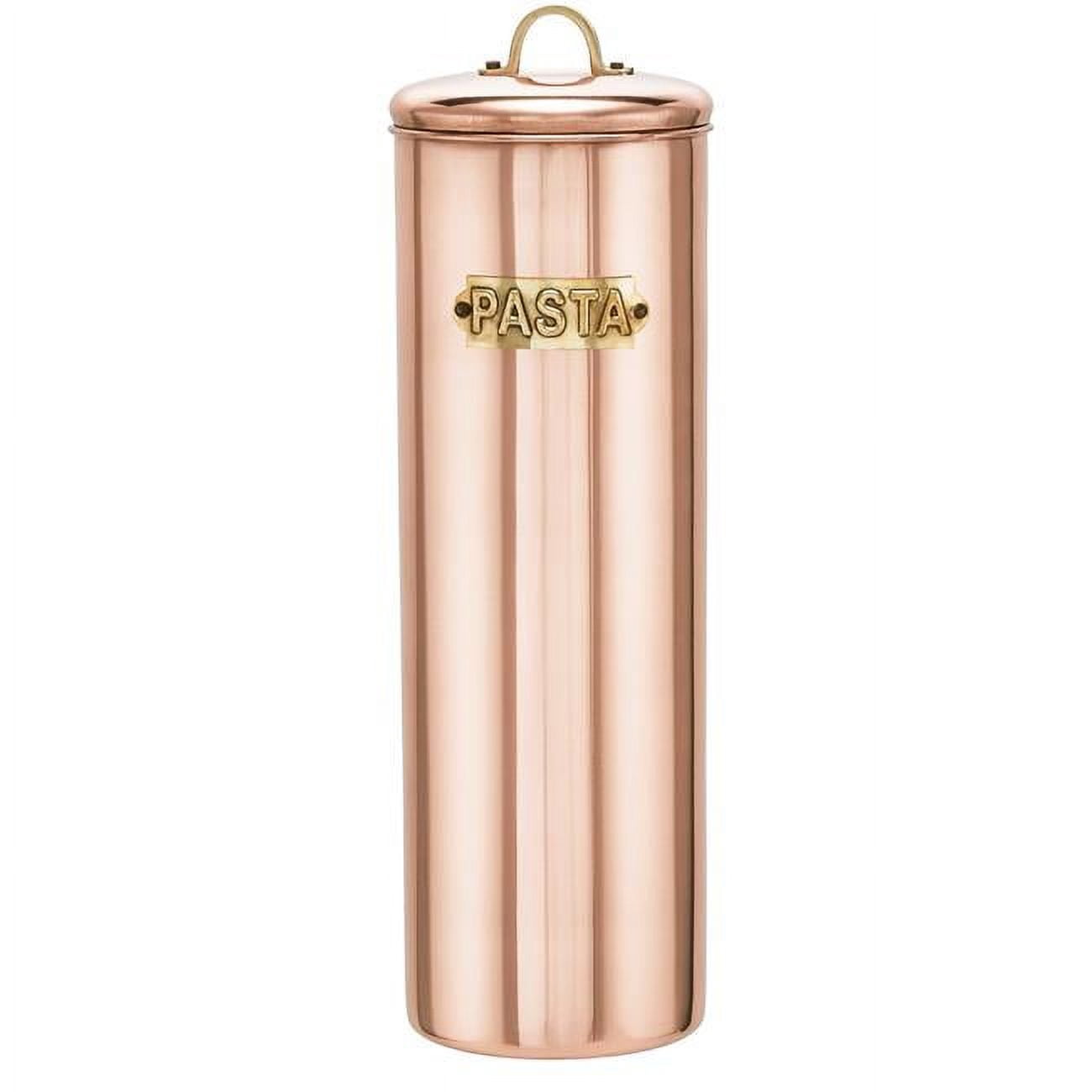12" H. Polished Copper Pasta Canister w/Fresh Seal Cover - Walmart.com