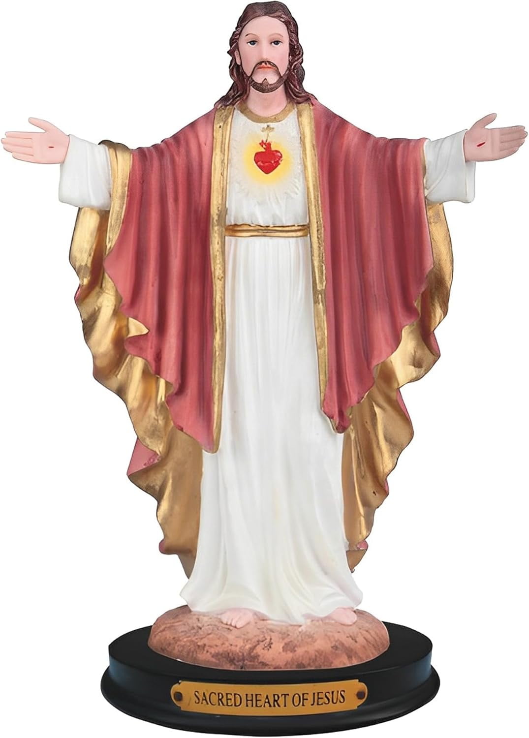 12" H Sacred Heart of Jesus with Open Arms Statue Holy Figurine ...