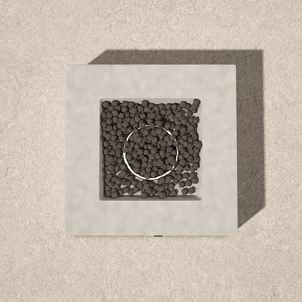 12" H concrete outdoor fire pit platform (natural concrete) CM-1010C ...