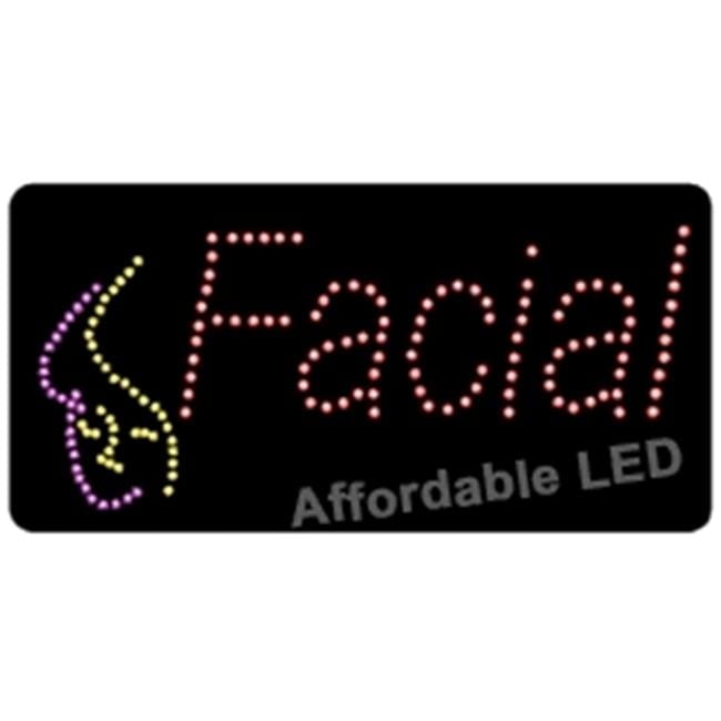 12 H x 24 L in. Facial LED Sign - Walmart.com