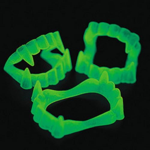12 HALLOWEEN Party Favors GLOW IN DARK VAMPIRE FANGS - Walmart.com