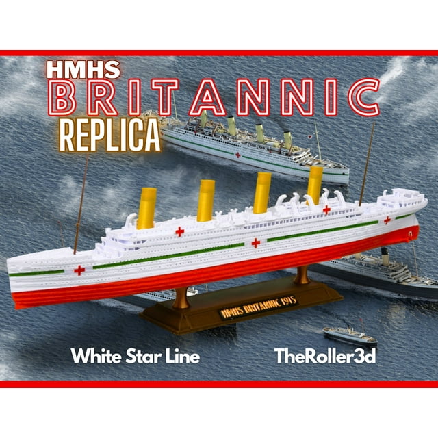 12" HMHS Britannic Model with Sea Mines and Stand 2019 Design by ...