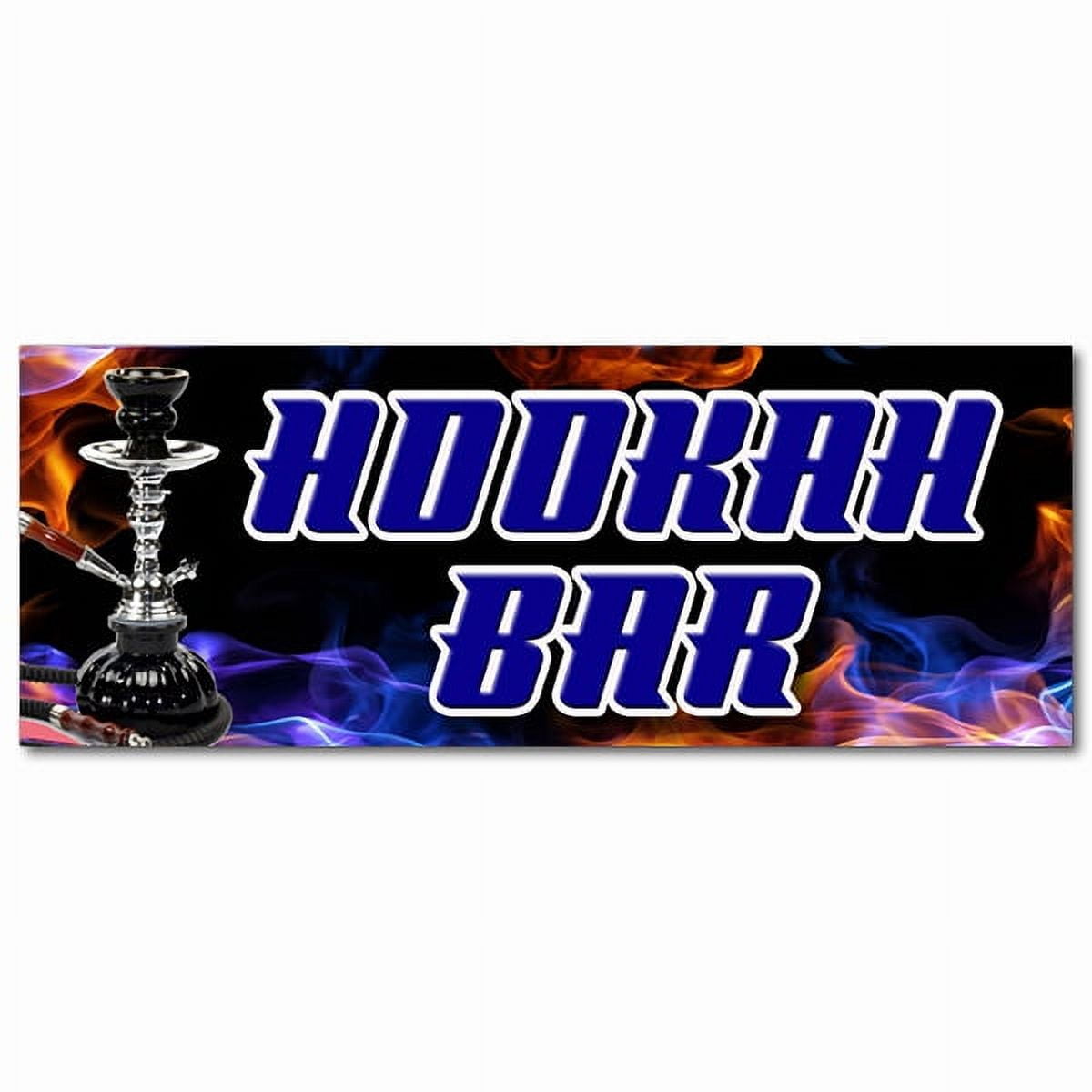 12" HOOKAH BAR DECAL sticker smoke flavored vapor bar club middle ...