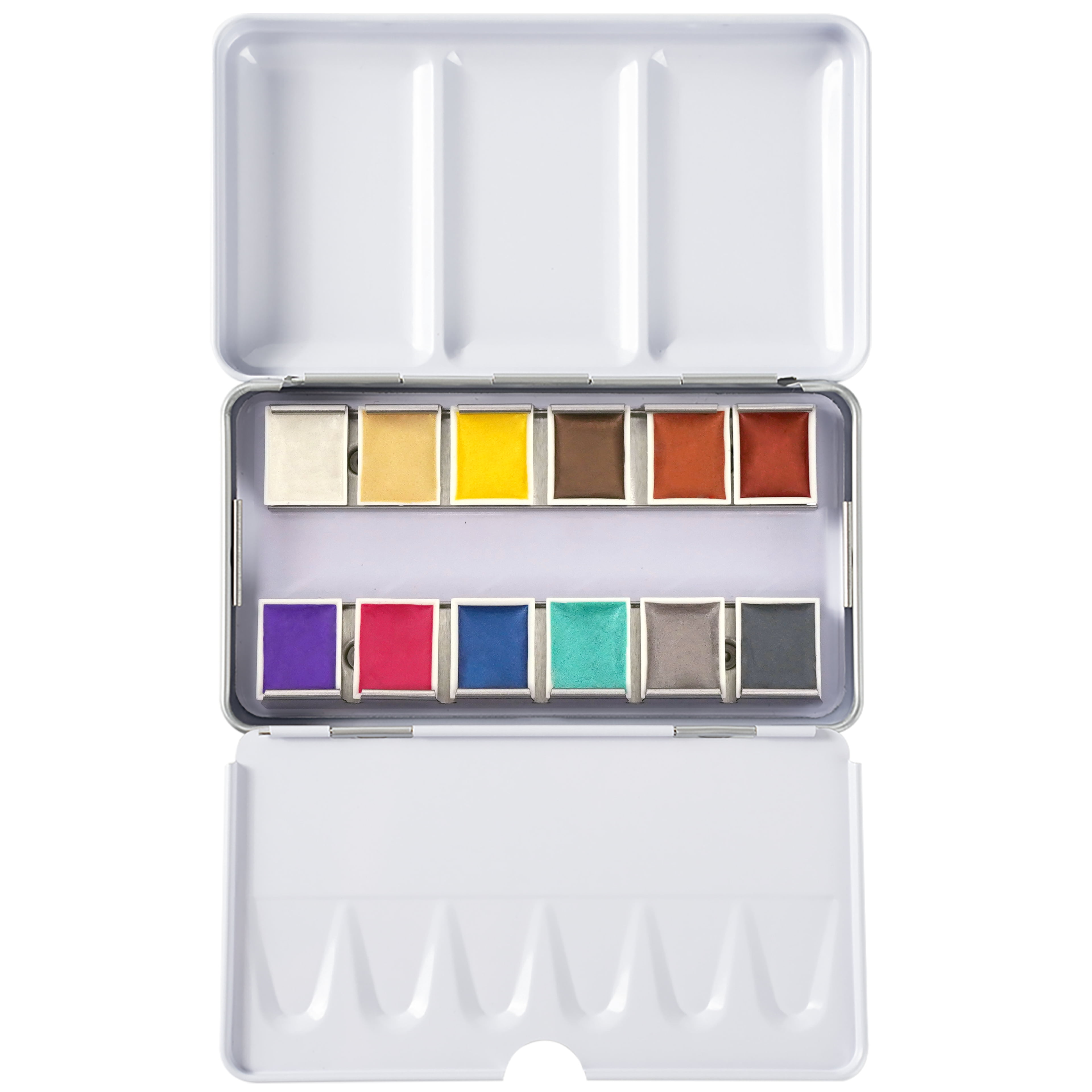 Artist's Loft 12 Half Pans Metallic Watercolor Set - Highly Pigmented ...