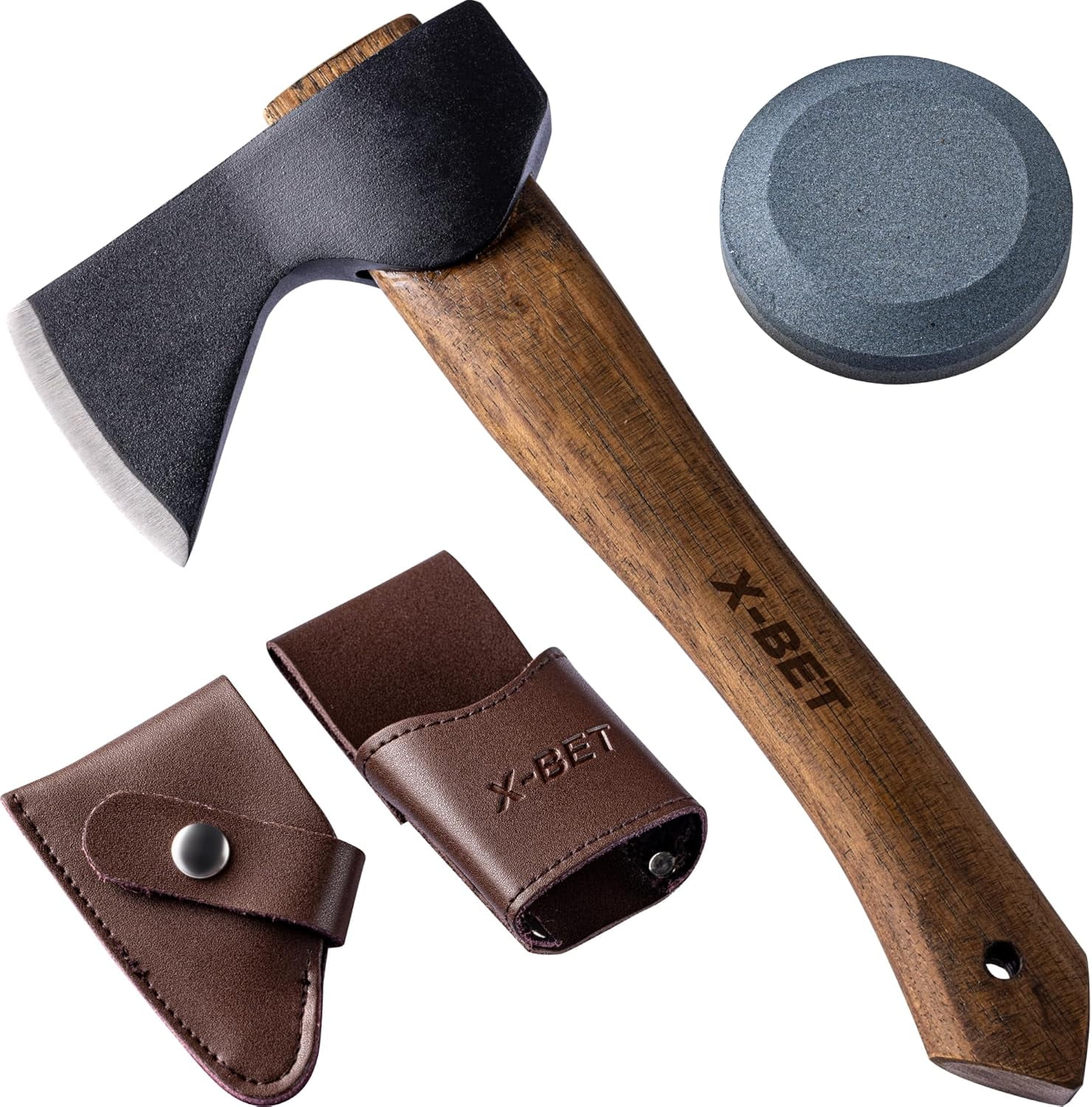 12" Hand-Ford Hatchet with Sheath and Sharpener - Camping Axe ...