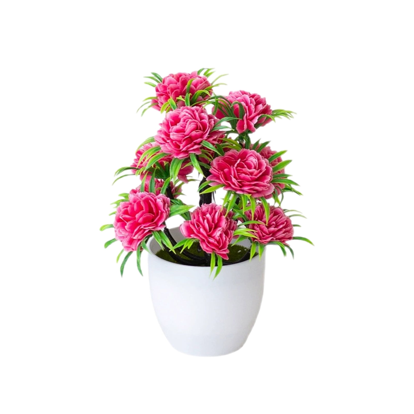 12 Headed Chrysanthemum Potted Green Floral Arrangement Desktop For ...