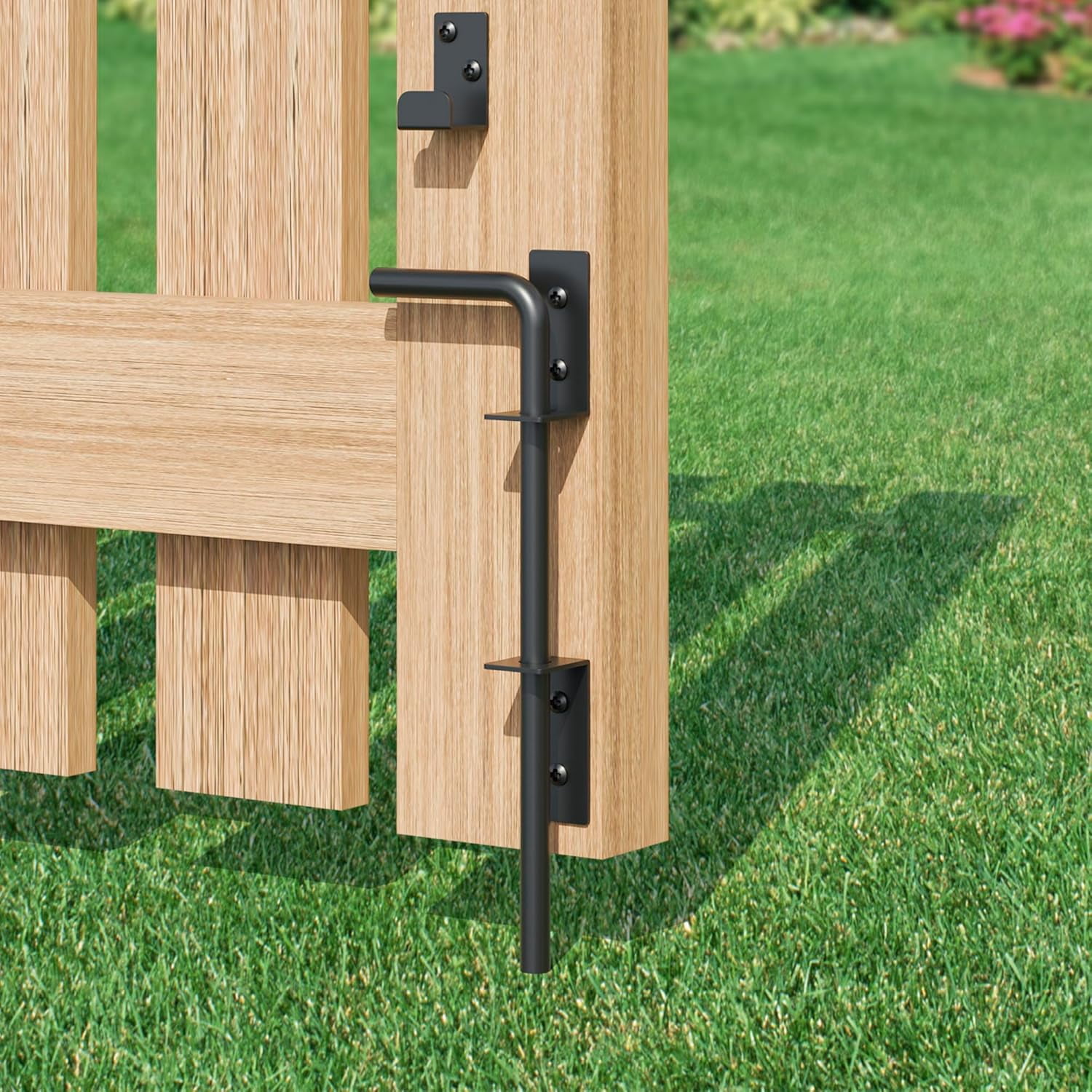 12" Heavy Duty Cane Bolt Gate Drop Rod, Extra Thick Gate Ground Latch ...