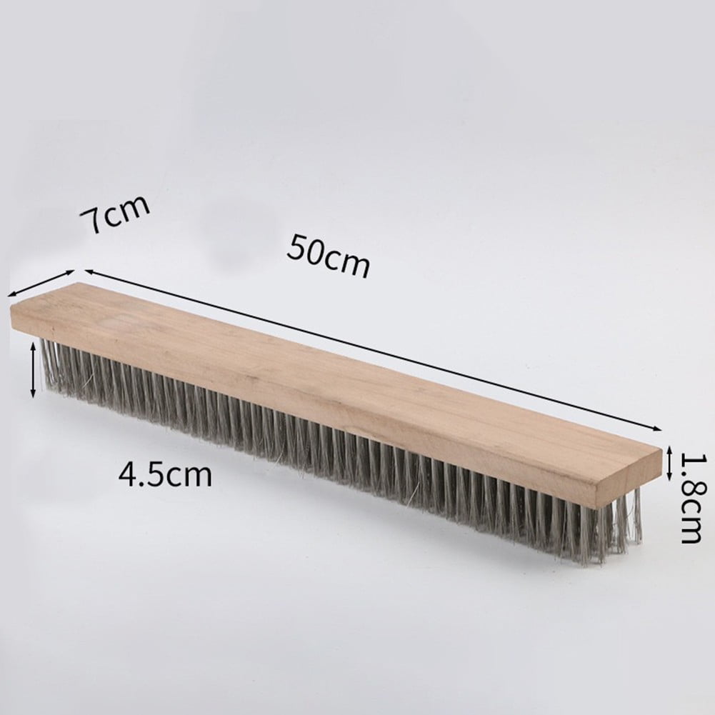 12" Heavy Duty Steel Wire Brush for Rust Moss Removal Industrial Floor ...