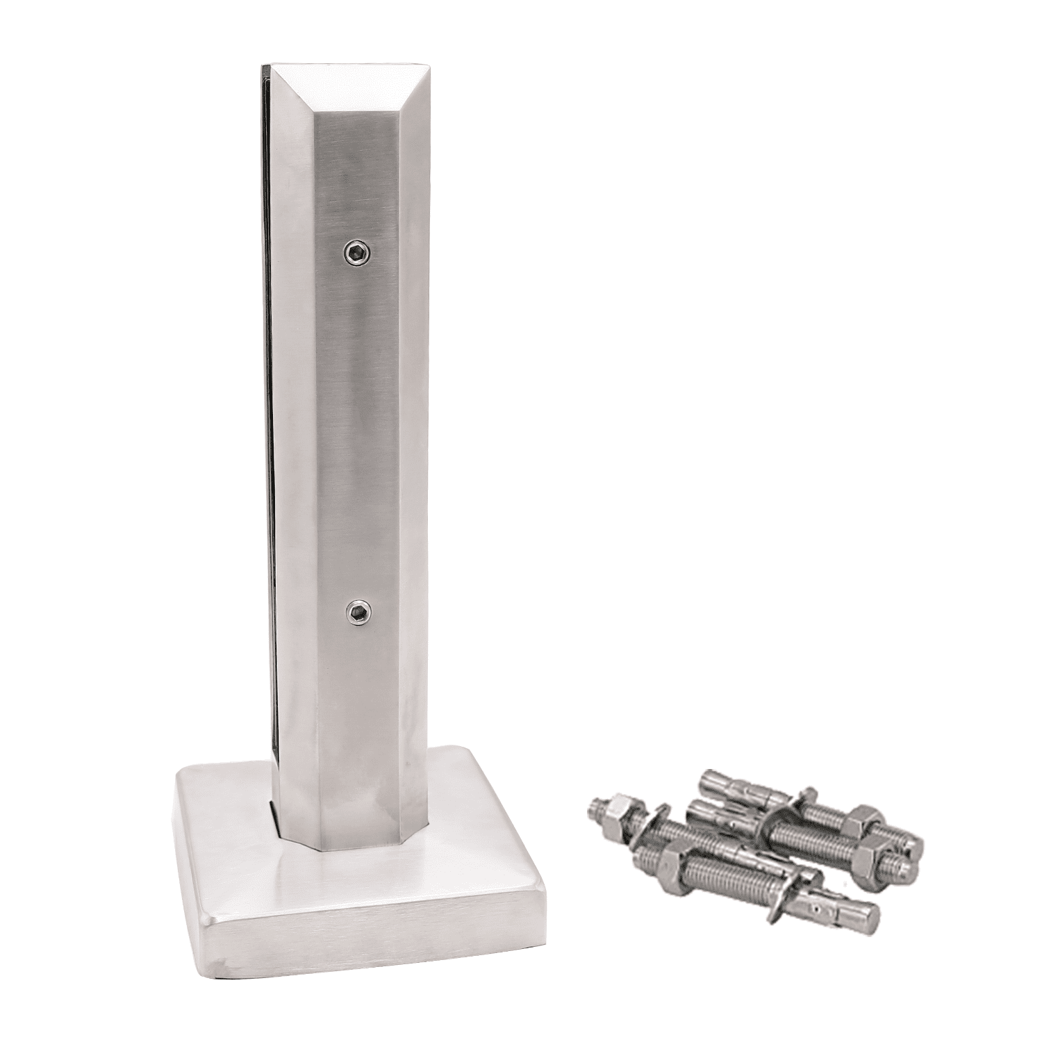 12" High Stainless Steel 2205 Grade High Square Mount Friction Fit Pool ...