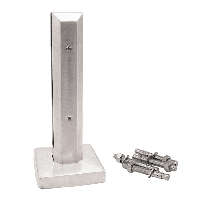 12" High Stainless Steel 2205 Grade High Square Mount Friction Fit Pool ...