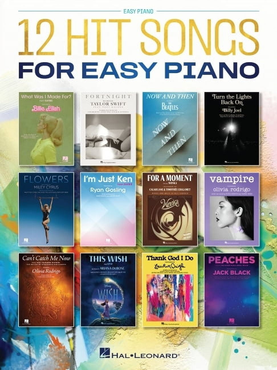 12 Hit Songs for Easy Piano - Songbook with Lyrics, (Paperback ...