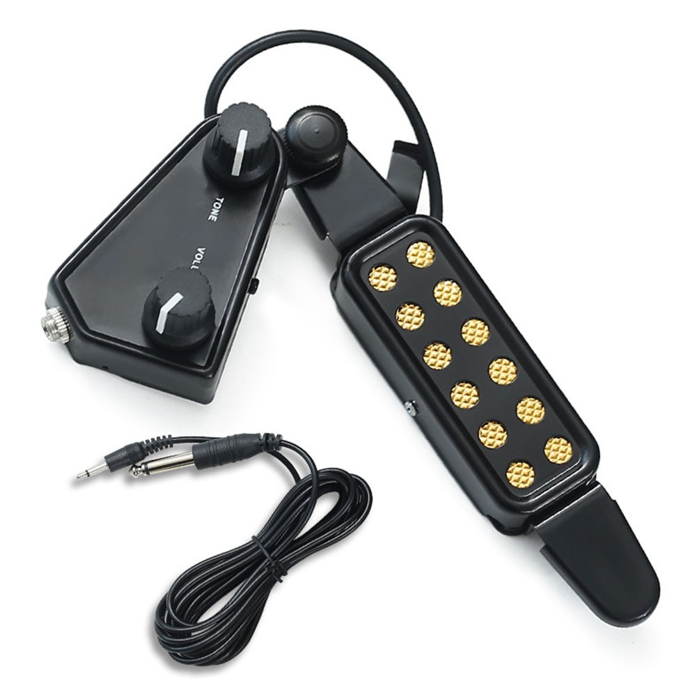 12-Hole Acoustic Guitar Sound Hole Pickup Magnetic With Tone Controller ...