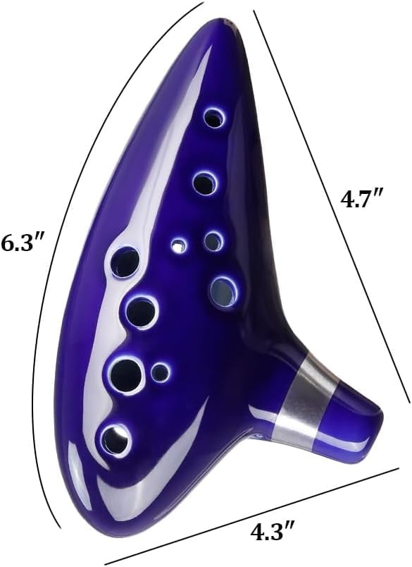 12 Hole Alto C Ceramic Ocarina - Professional Kiln-Fired Legend of ...