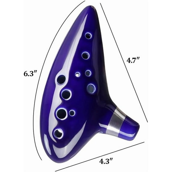 12 Hole Alto C Ceramic Ocarina - Professional Kiln-Fired Legend of ...