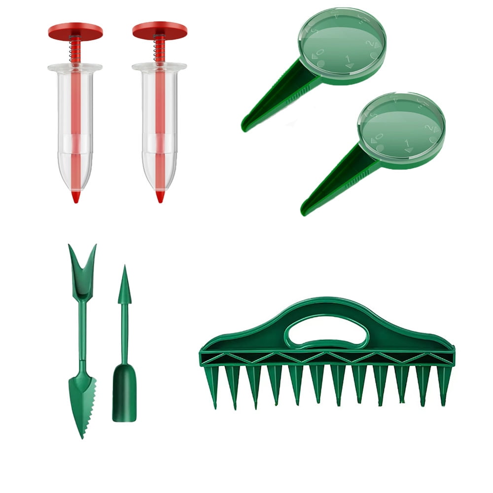 12-Hole Digger Seed Spreader,7 Piece Sowing Seeds Dispenser Set,Mini ...