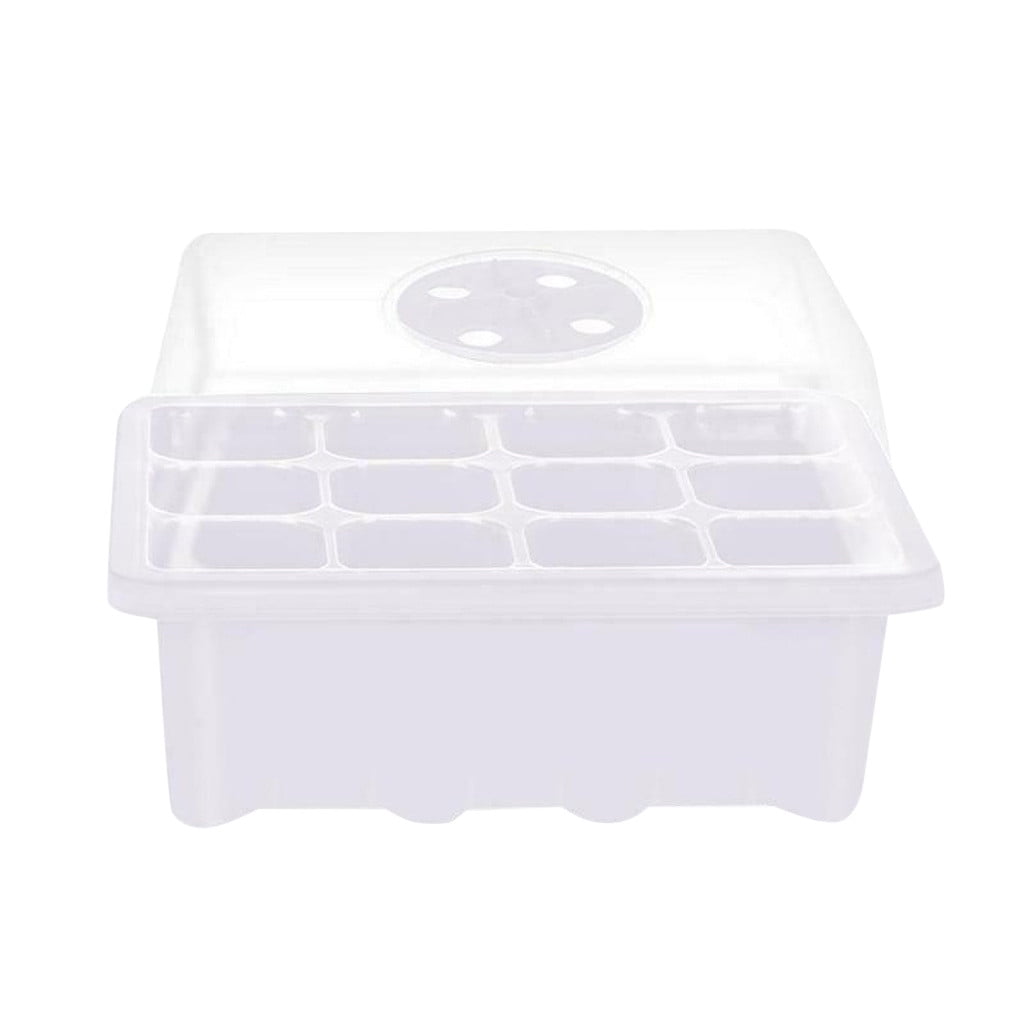 12 Hole Germination Pot Seed Grows Box Nursery Seedling Starter Garden ...