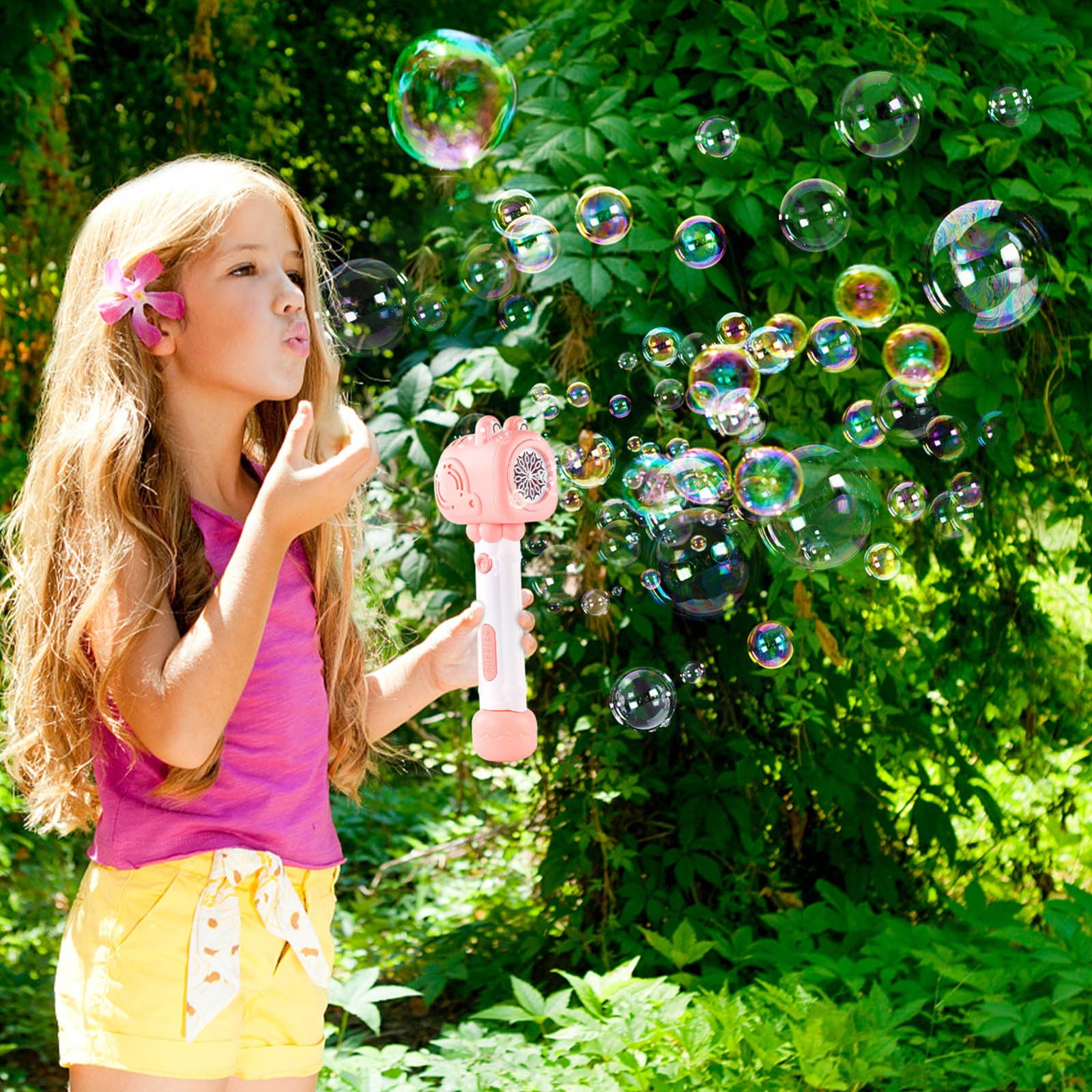 12-Hole Lighting Bubble Machine Fully Automatic One-button Bubble ...