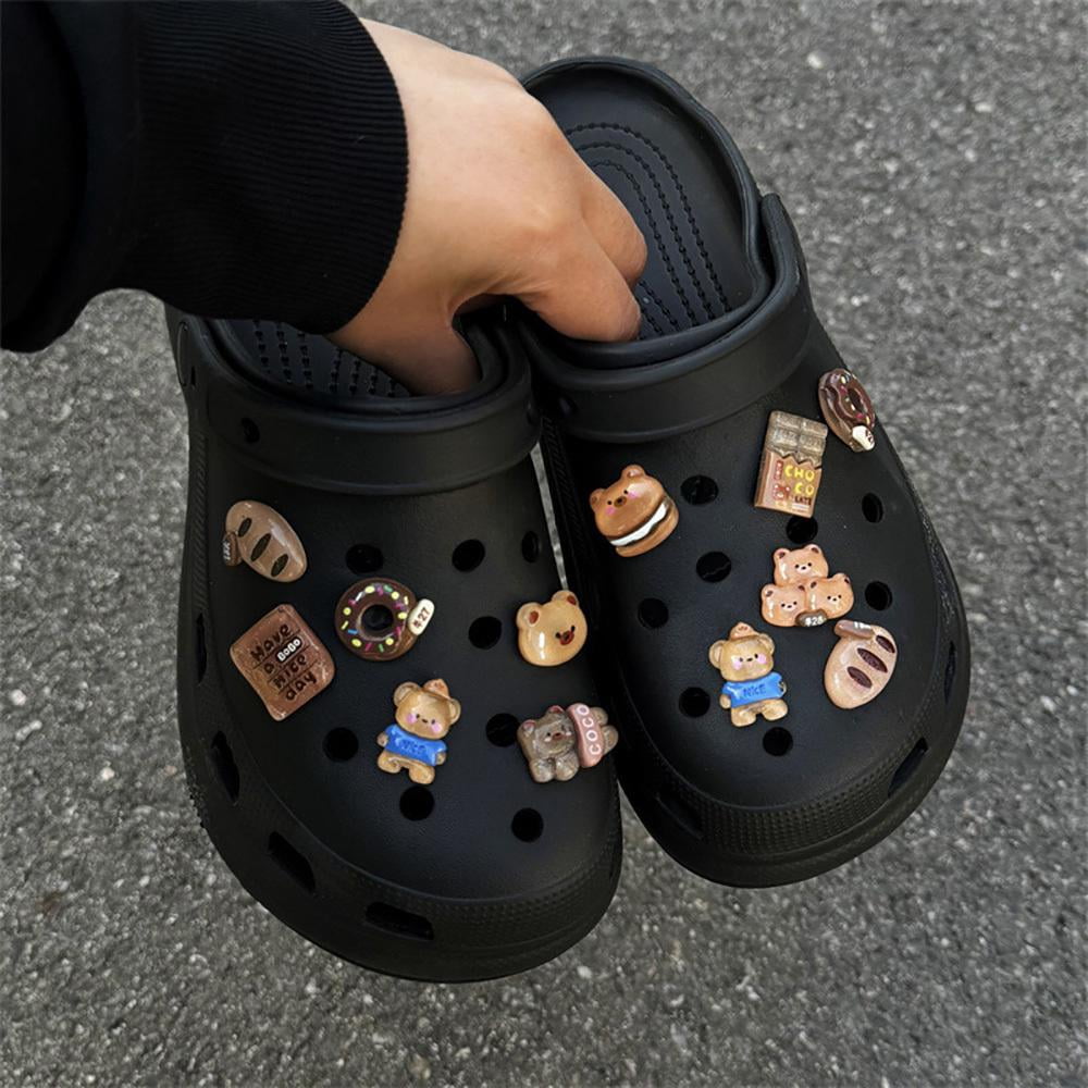 12 Hole Shoe Buckle Accessories Set Cute Cartoon Garden Shoe Flower ...