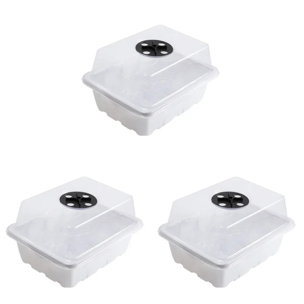 12 Holes Seed Starter Trays Plant Grow Box Seedling Trays Germination ...