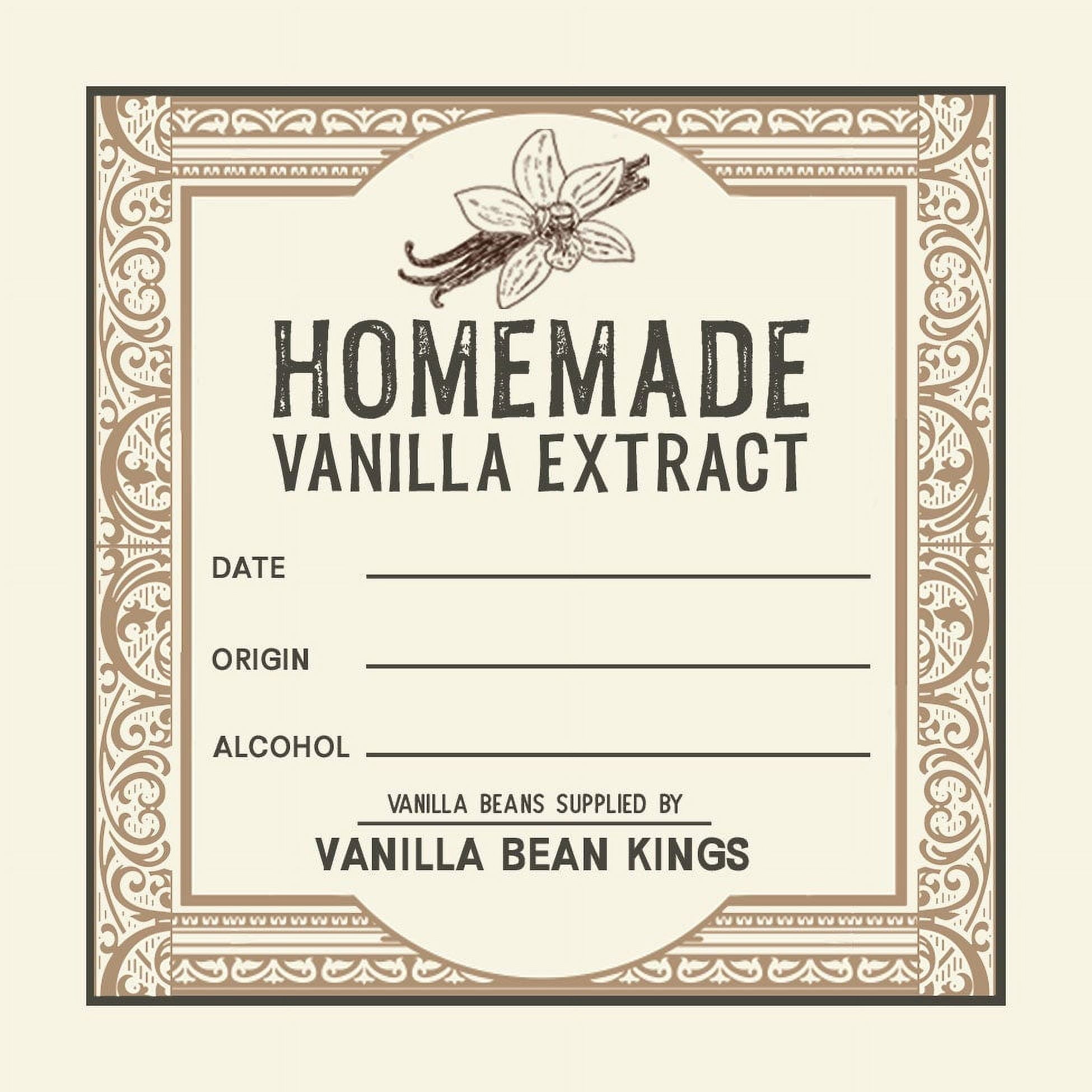 12 Homemade Vanilla Extract Labels for Bottles & Gifts– Square 3 Inch ...