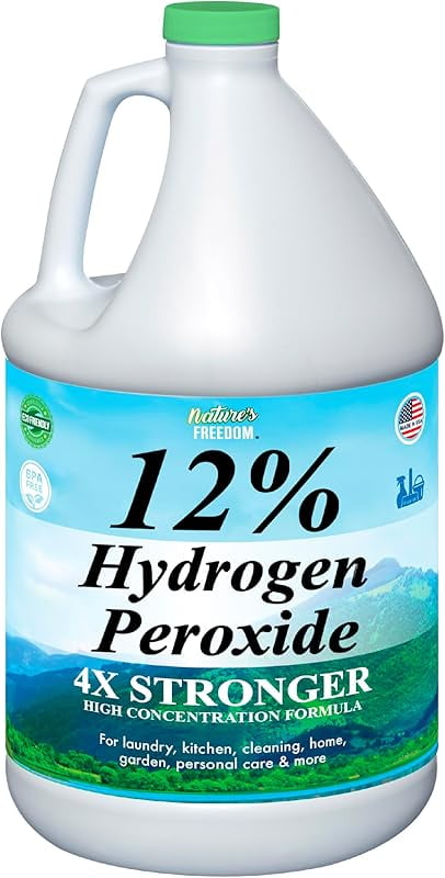 12% Hydrogen Peroxide, Food Grade H2O2 and Purified Water Only, 1 ...