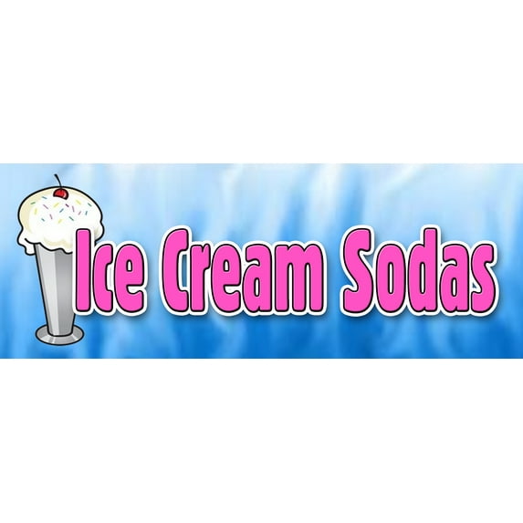 12" ICE CREAM SODAS DECAL sticker cones sundae floats banana split egg ...