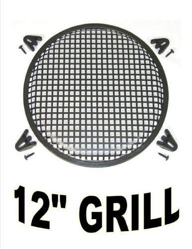 12 INCH WAFFLE SPEAKER SUB WOOFER METAL GRILLS WITH CLIPS AND SCREWS DJ ...