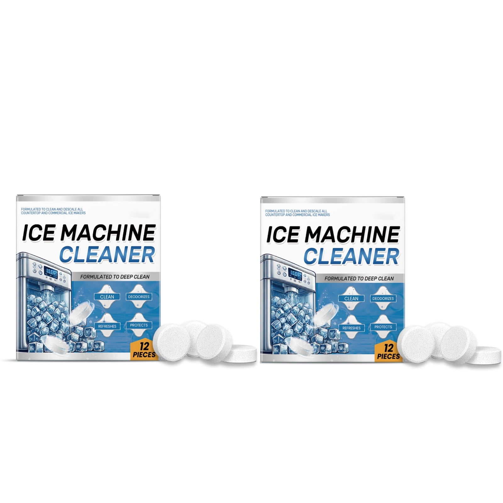 12 Ice Machine Cleaner & Descaler Tablets - Nickel Safe Scale Remover ...