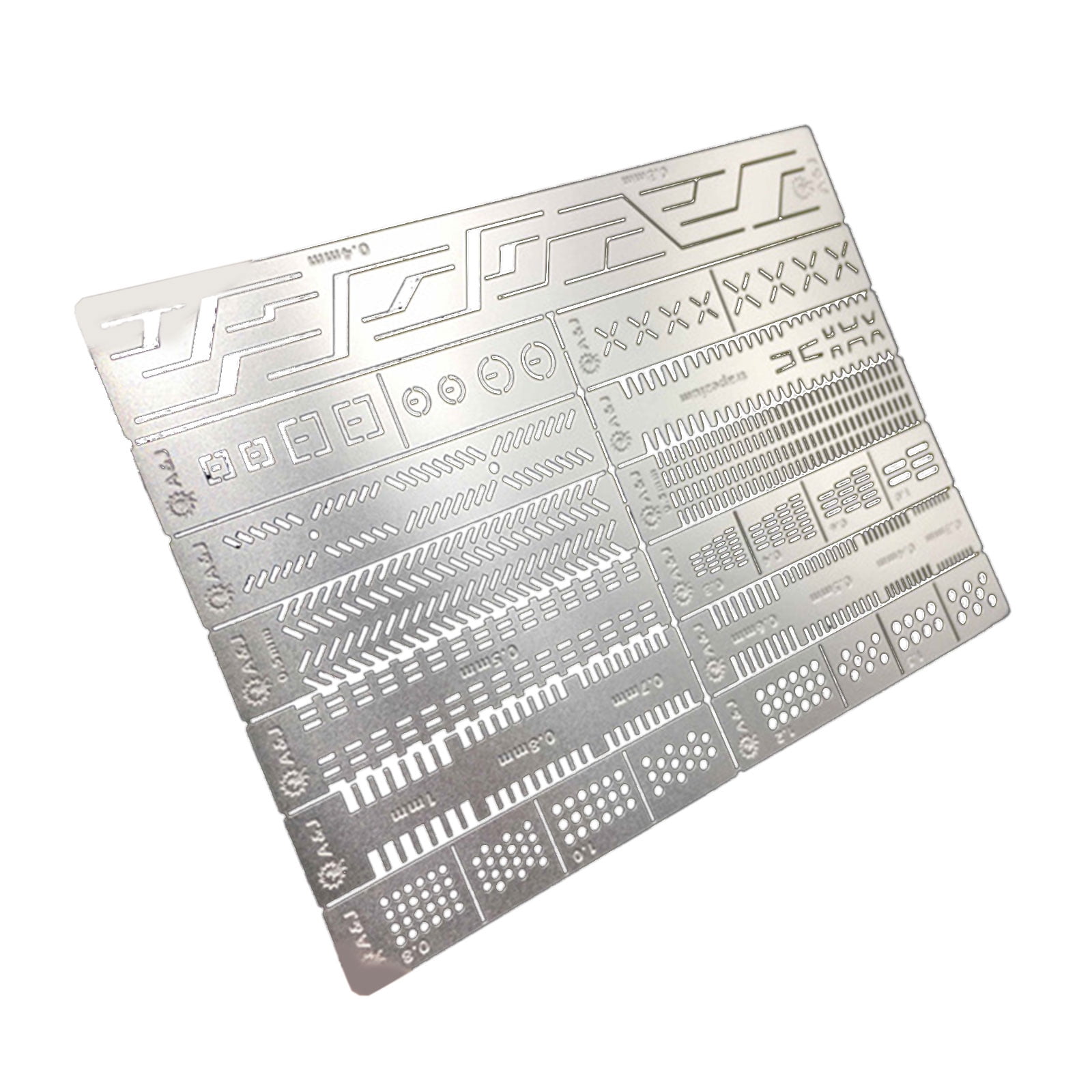 12 In 1 Carving Ruler Etchings Plate Ruler Scribes Line Stencil For ...