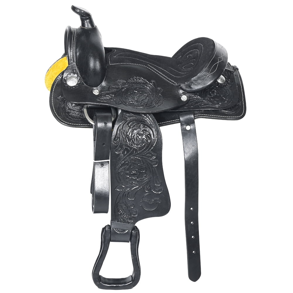 12 In Kids Youth Children Miniature Pony Saddle Leather Western Toddler ...