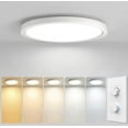 12 Inch 1Pack Super Slim Flush Mount Ceiling Light Fixture,24W 3200LM ...