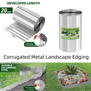 6 Inch x 20 FT Garden Corrugated Metal Landscape Edging,Sturdy ...
