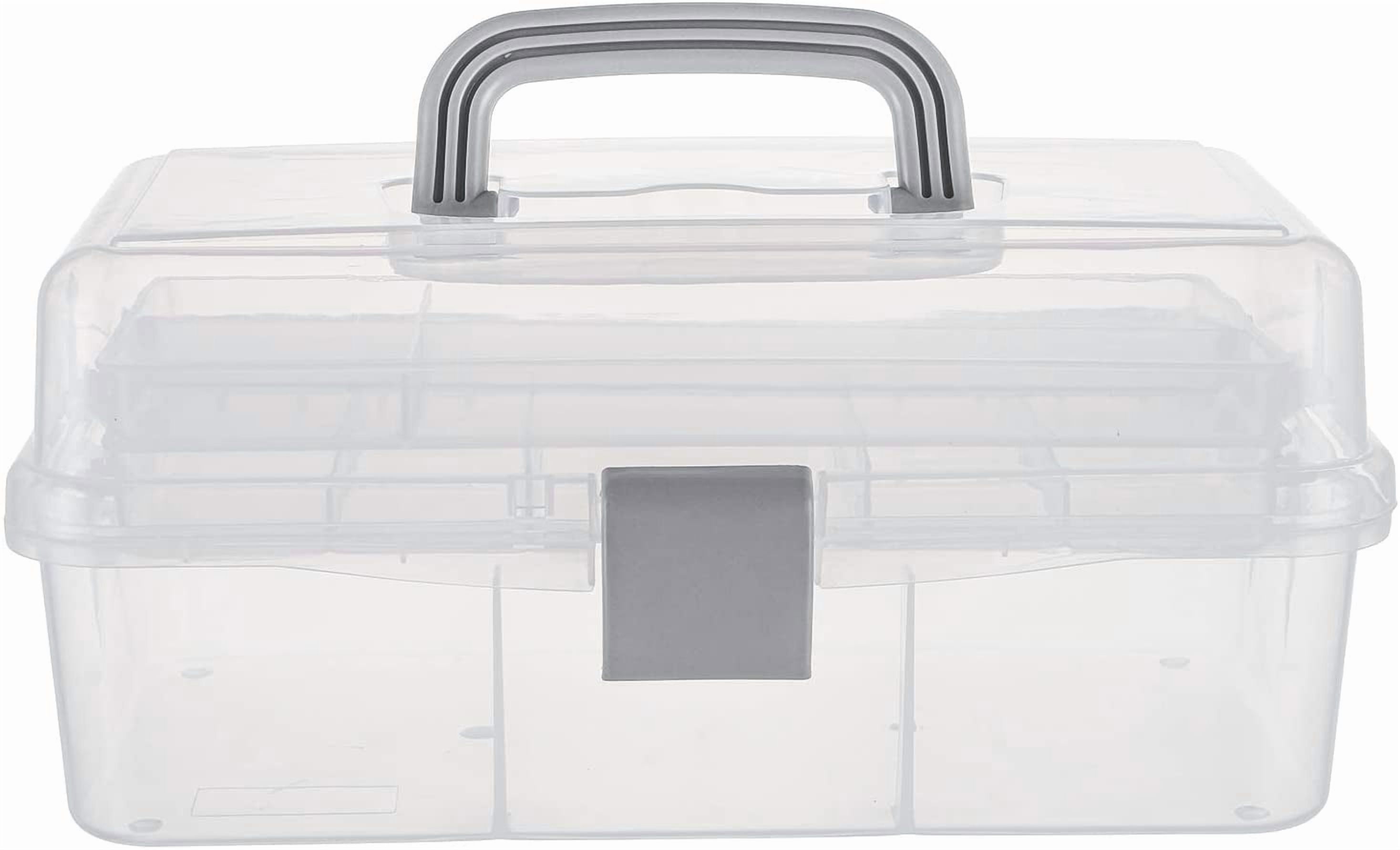 12-Inch 3 Layers Plastic Craft Organizer Box Storage Container First ...