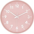 12 Inch 3D Number Modern ,Round Bright Colorful Dial,Non Ticking Silent ...