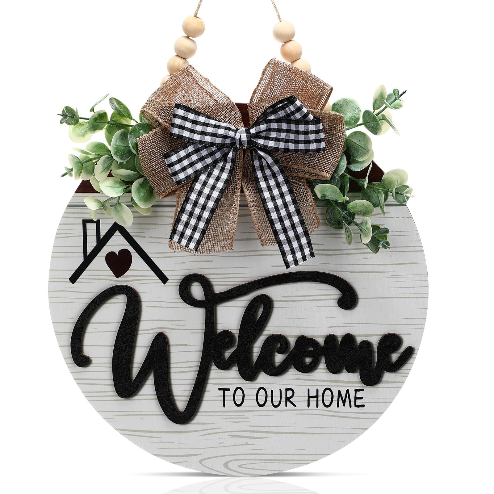 12 Inch 3D Welcome JKF25 Sign for Front Door- Farmhouse Welcome Door ...