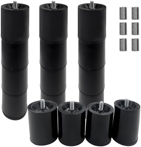 12 Inch 4 Pcs Adjustable Bed Base Frame Support Legs Compatible with M8 ...
