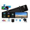Rexing M2 Max 2-Channel Mirror Dash Cam 4K + 1080p with Wi-Fi & GPS ...