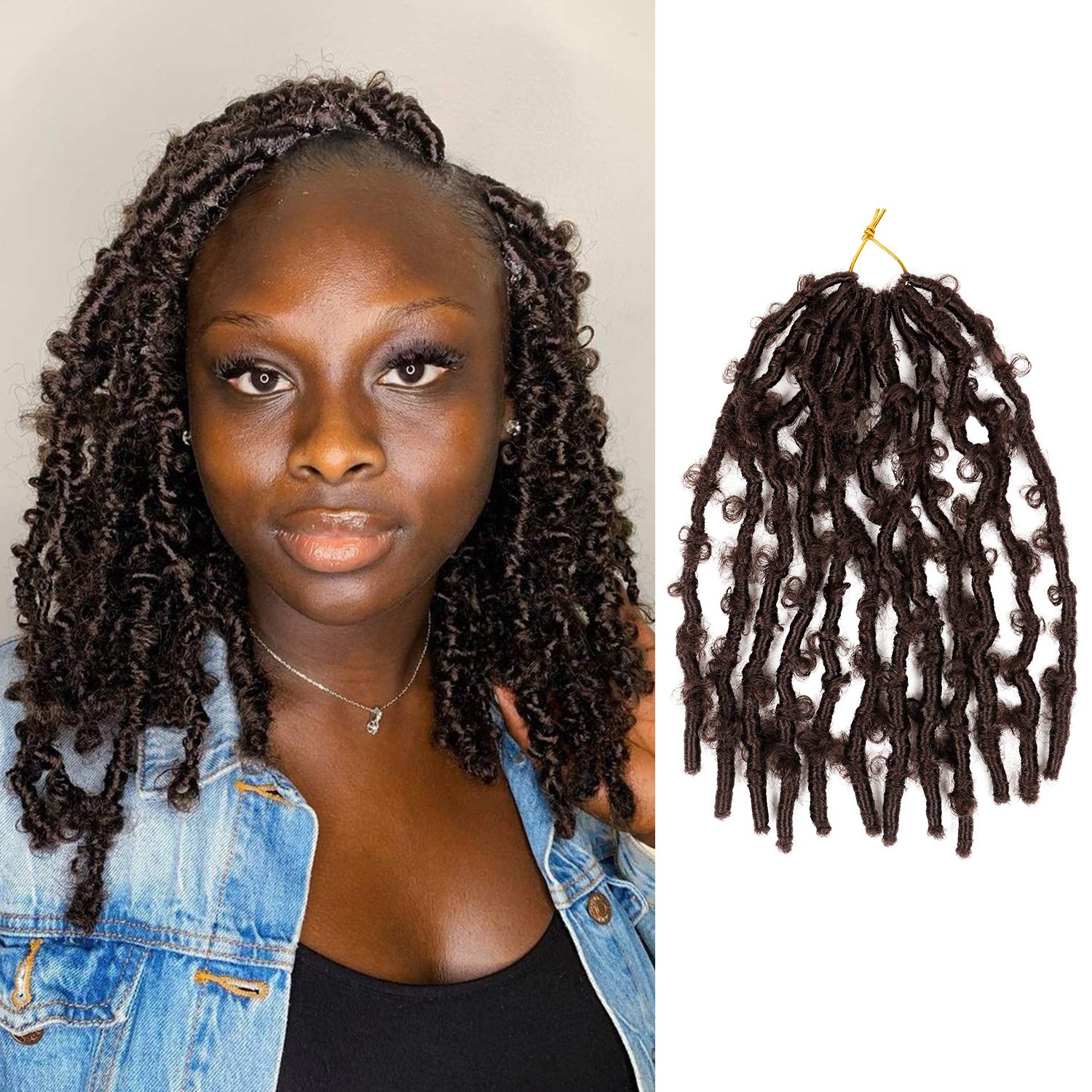 12 Inch 6 Pack -THEN-TIC Locs Crochet Hair Distressed Fx Locs Crochet ...