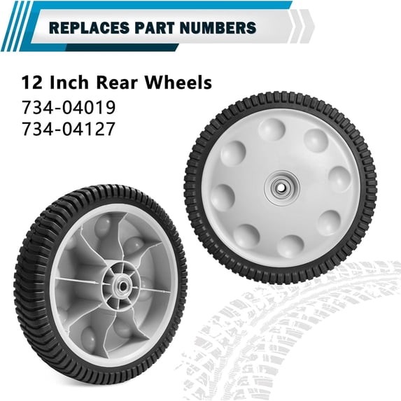12 Inch 734-04019 Rear Wheel Replacement for MTD 734-04127, Lawn Mower ...