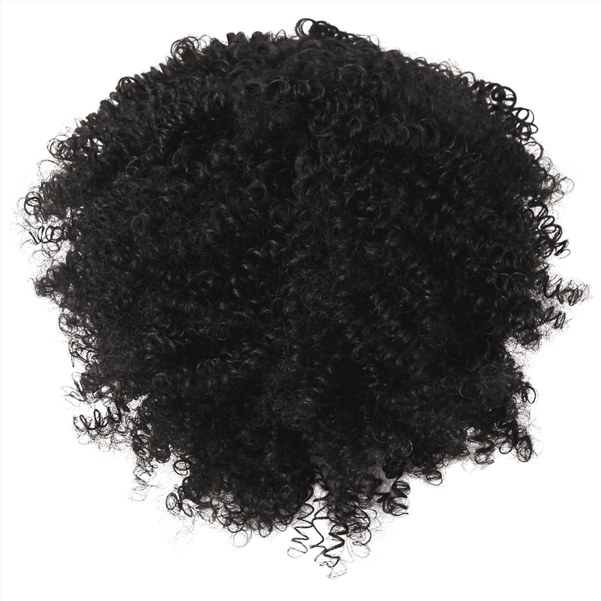 12 Inch African Women'S Black Short Curly Hair Chemical Fiber Black ...