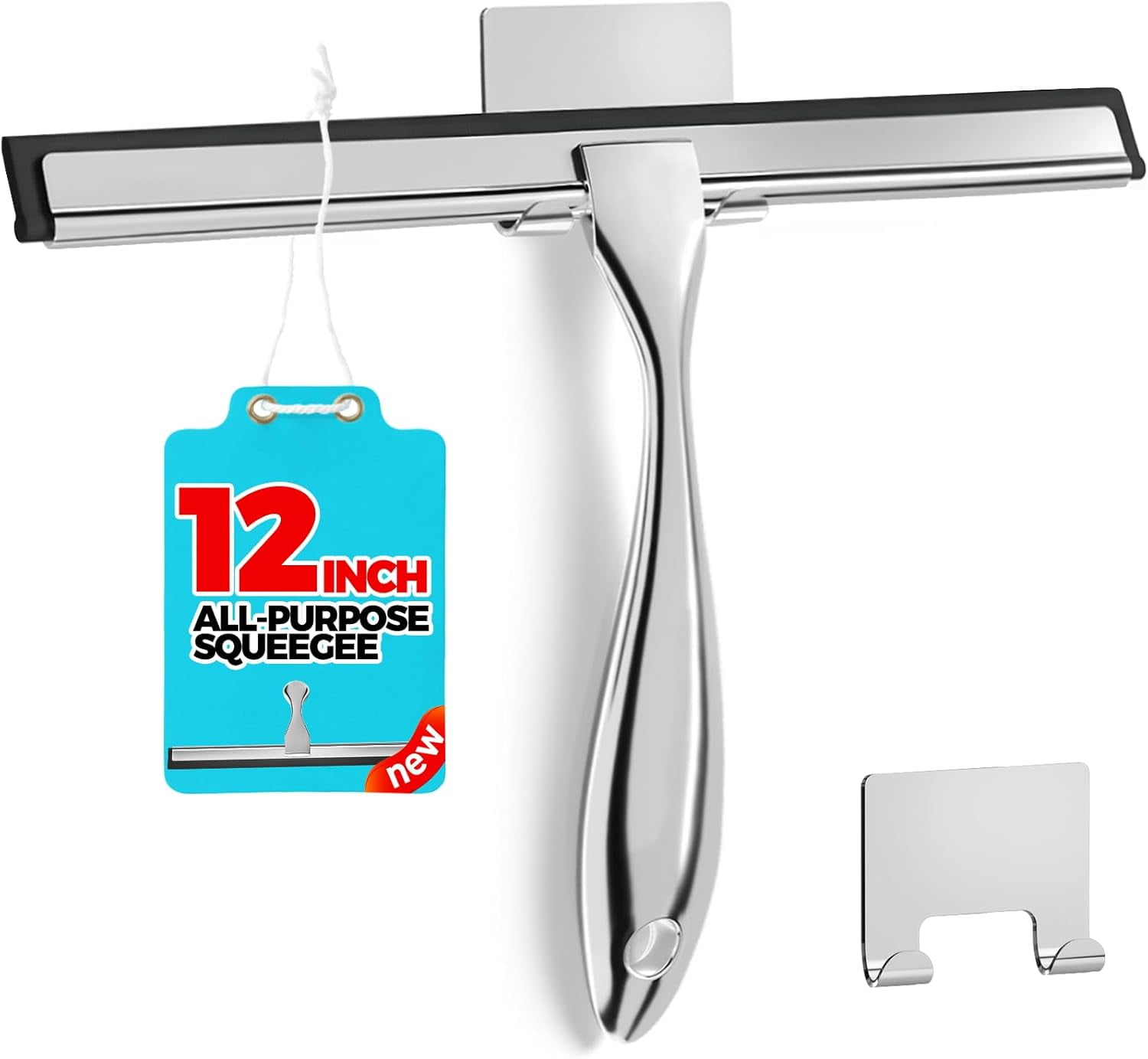 12-Inch All-Purpose Shower Squeegee for Shower Doors, Tile Shower Walls ...