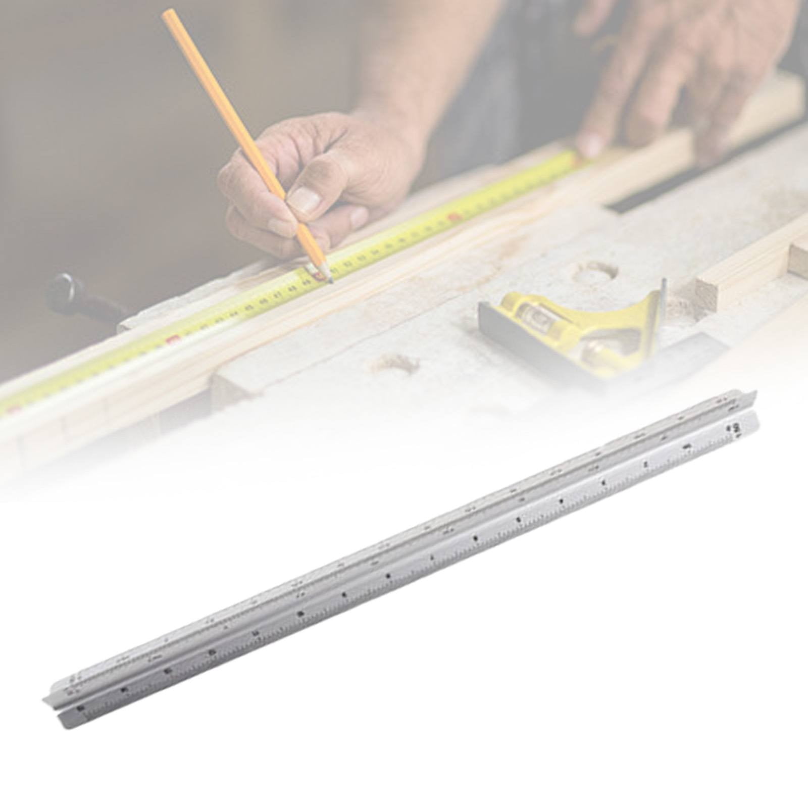 12 Inch Aluminum Architectural Scale Ruler, Triangular Drafting Tool ...