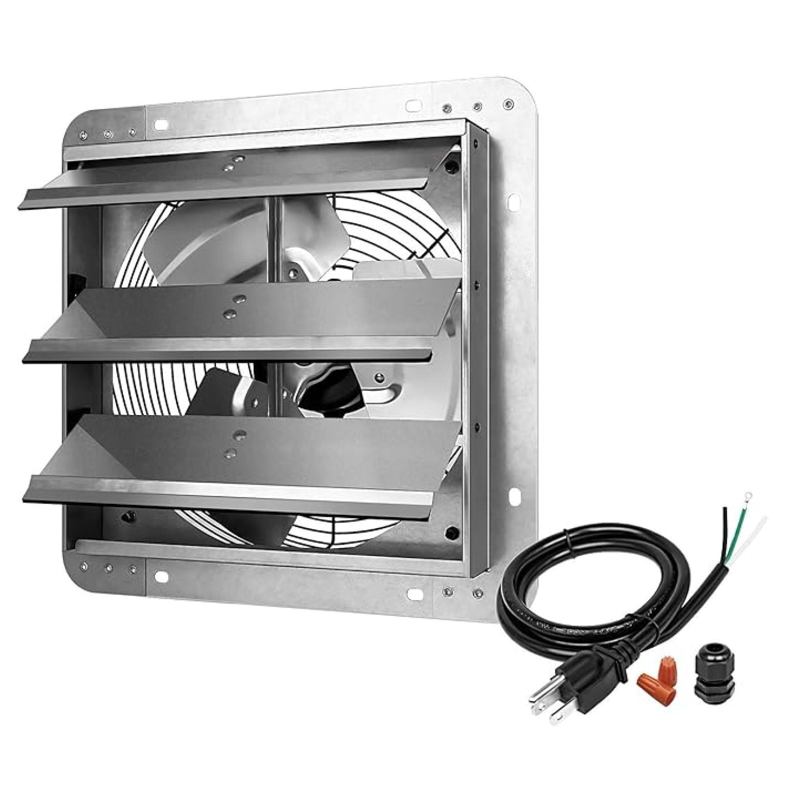 12 Inch Aluminum Shutter Exhaust Fan with Power Cord, High Speed ...