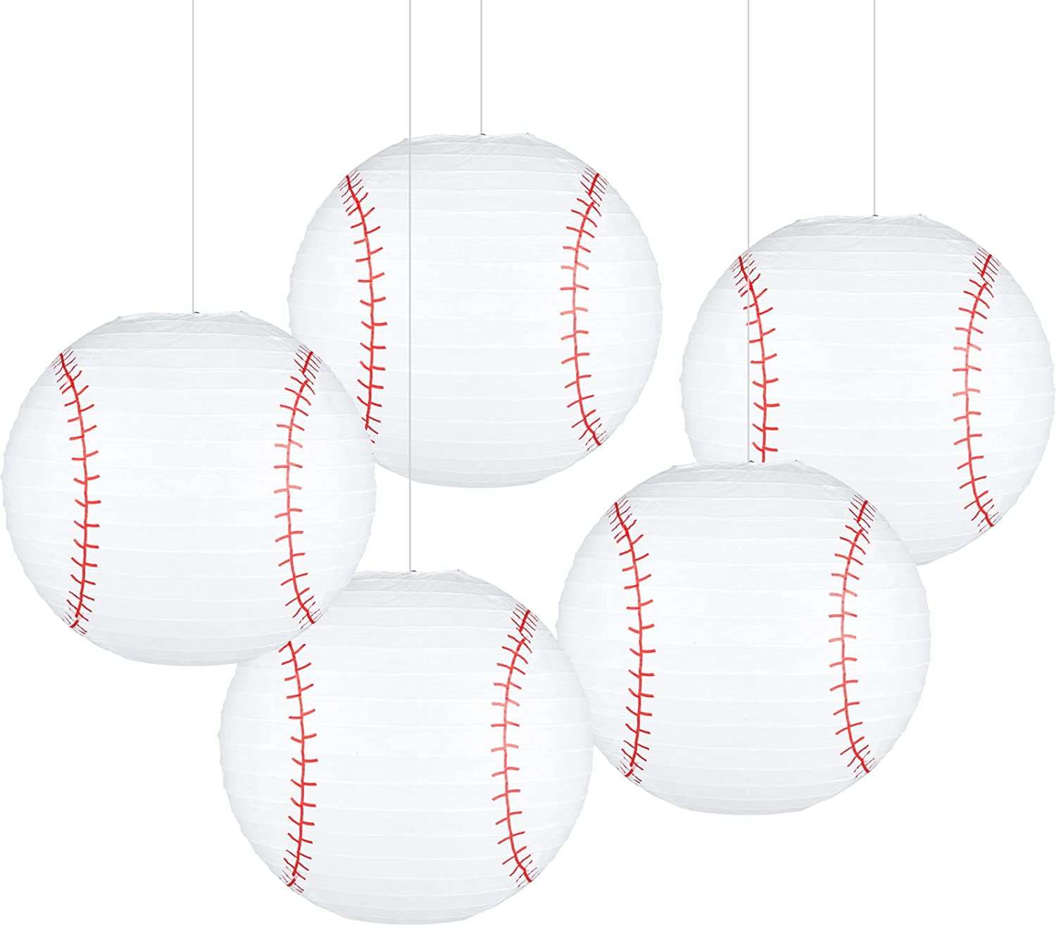 12 Inch Baseball Paper Lanterns for Sports Baseball Birthday Party ...