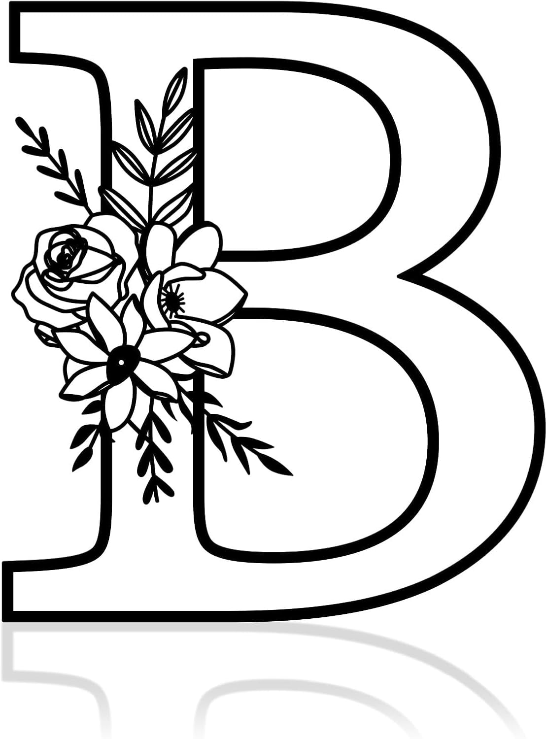 12 Inch Black Metal Monogram Initial Letter Wall Decor,Visual 3D Large ...